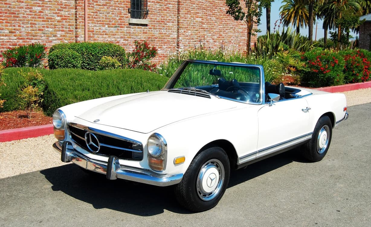 1970 mercedes 280sl white - Dusty Cars