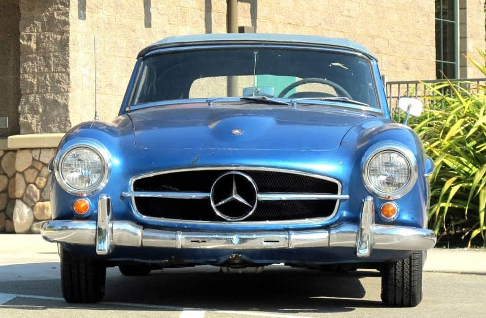 1956-Mercedes-190SL-Blue - Dusty Cars